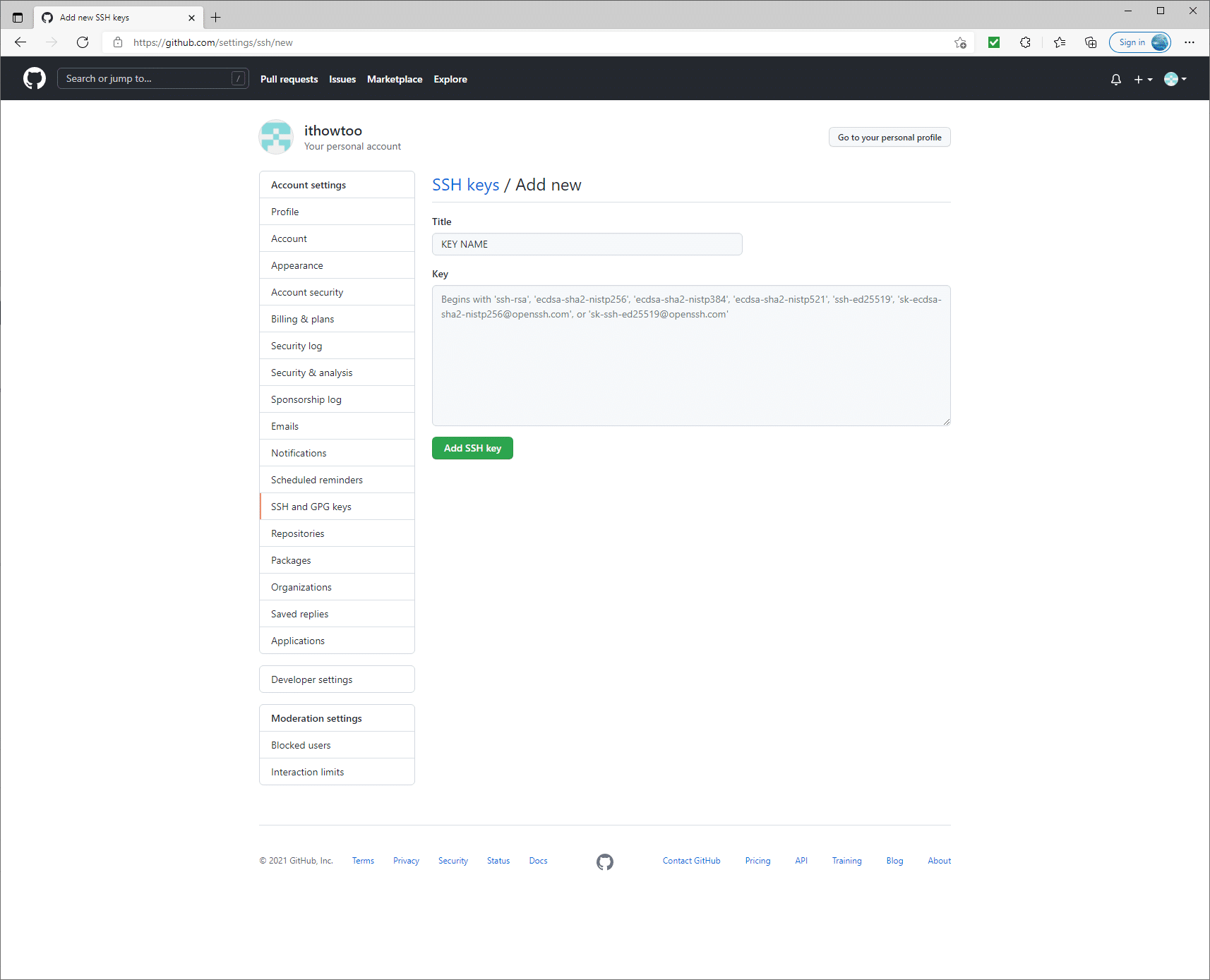 Configuring Git To Sync With GitHub Using Ssh On Ubuntu 20.04 - ITHOWTOO.COM