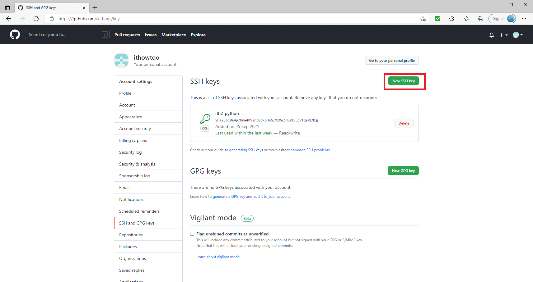 Configuring Git To Sync With GitHub Using Ssh On Ubuntu 20.04 - ITHOWTOO.COM